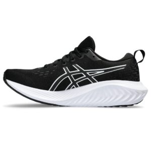 asics women's gel-excite 10 running shoes, 8, black/white