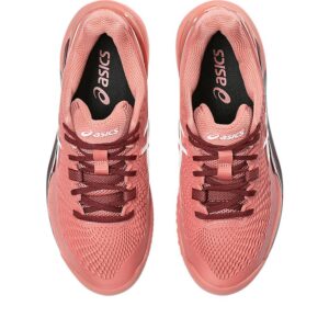 ASICS Women's Gel-Resolution 9 Clay Tennis Shoes, 10.5, Light Garnet/White