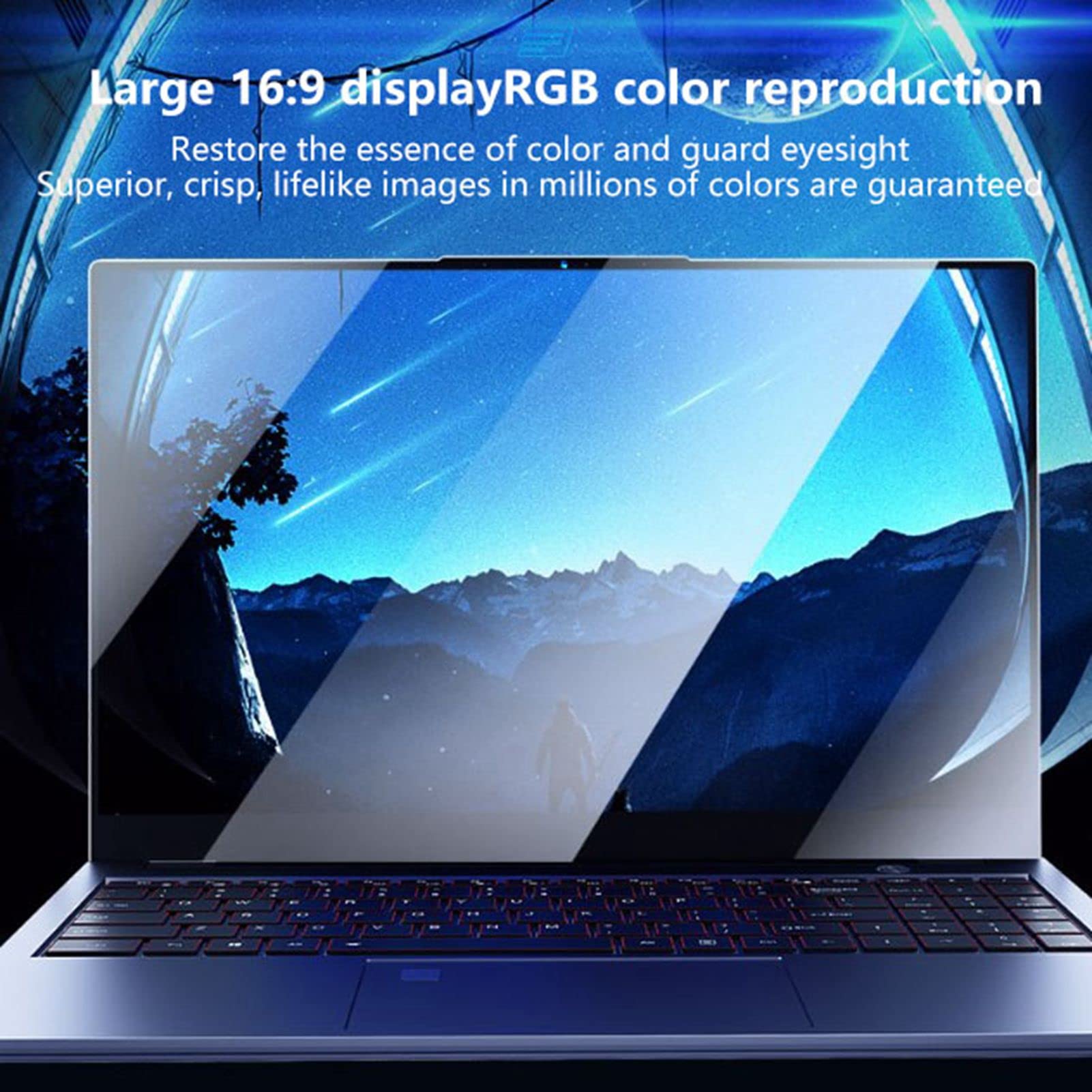 ciciglow 15.6in Laptop, Slim Laptop with Fingerprint Unlock, 8GB RAM 256GB SSD, for Intel I7 CPU, 6 Cores and 12 Threads, 1920x1080 HD Screen, for Windows 10, 8000mAh