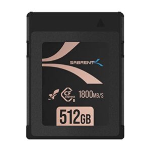 sabrent rocket cfx pro 512gb cfexpress type b memory card r1800mb/s w1700mb/s [cf-xxit-512]