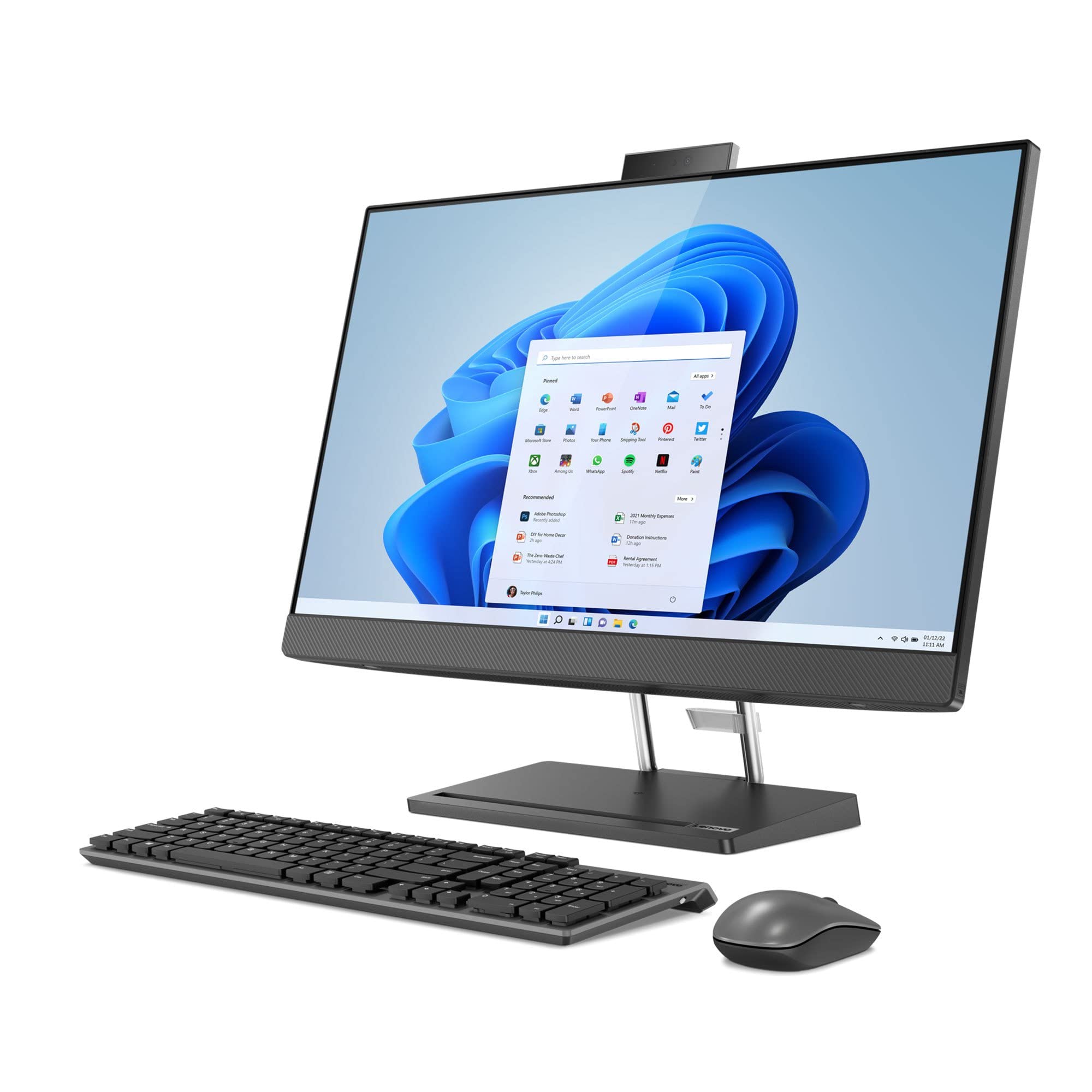 Lenovo IdeaCentre AIO 5i 27" QHD Touchscreen All-in-1 Desktop Computer - 12th Gen Intel Core i7-12700H 14-Core up to 4.7 GHz CPU, 16GB DDR5 RAM, 2TB NVMe SSD, Intel Iris Xe Graphics, Windows 11 Pro