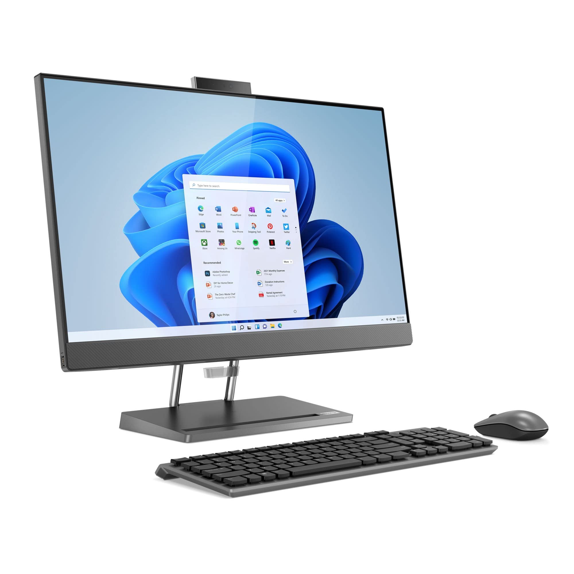 Lenovo IdeaCentre AIO 5i 27" QHD Touchscreen All-in-1 Desktop Computer - 12th Gen Intel Core i7-12700H 14-Core up to 4.7 GHz CPU, 16GB DDR5 RAM, 2TB NVMe SSD, Intel Iris Xe Graphics, Windows 11 Pro