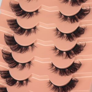 Cat Eye Lashes Cluster False Eyelashes Fox Eye Lashes Natural Look Lashes Mink Russian Strip D Curl Lashes Cluster by Winifred