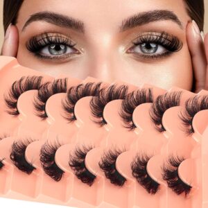 Cat Eye Lashes Cluster False Eyelashes Fox Eye Lashes Natural Look Lashes Mink Russian Strip D Curl Lashes Cluster by Winifred