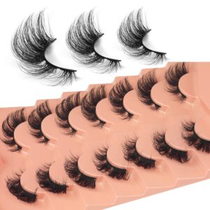 Cat Eye Lashes Cluster False Eyelashes Fox Eye Lashes Natural Look Lashes Mink Russian Strip D Curl Lashes Cluster by Winifred