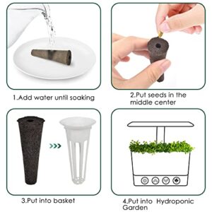 PACETAP 124 Pcs Seed Pod Kit for AeroGarden, Plant Seed Starter Sponges Kit for Hydroponic Growing System, Growing Seed Pods Kit Include 36 Grow Sponges, 36 Grow Baskets, 12 Grow Domes, 40 Pod Labels