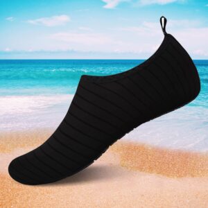 North Bund Mens Womens Water Shoes Barefoot Quick-Dry Aqua Sports Socks for Yoga Swim Beach Surf Black 38/39