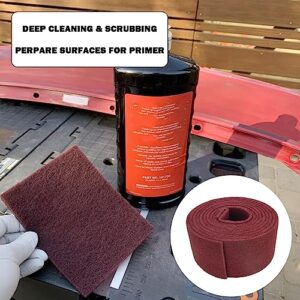 QZATTCAEN Maroon General Purpose Scuff Pads, Scuffing, Scouring Pad, Sanding, Paint Primer Prep Scratch - Surface Preparation Pad Car Auto Body Woodworking 7447-Premium, 4.7 Inches*14-3/4 Feet