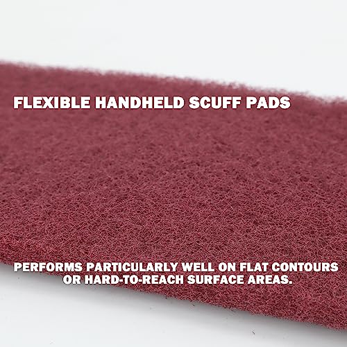 QZATTCAEN Maroon General Purpose Scuff Pads, Scuffing, Scouring Pad, Sanding, Paint Primer Prep Scratch - Surface Preparation Pad Car Auto Body Woodworking 7447-Premium, 4.7 Inches*14-3/4 Feet