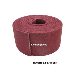 QZATTCAEN Maroon General Purpose Scuff Pads, Scuffing, Scouring Pad, Sanding, Paint Primer Prep Scratch - Surface Preparation Pad Car Auto Body Woodworking 7447-Premium, 4.7 Inches*14-3/4 Feet