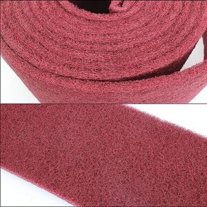 QZATTCAEN Maroon General Purpose Scuff Pads, Scuffing, Scouring Pad, Sanding, Paint Primer Prep Scratch - Surface Preparation Pad Car Auto Body Woodworking 7447-Premium, 4.7 Inches*14-3/4 Feet