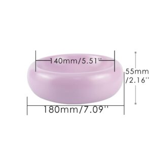 MEI YI TIAN Purple Ceramic Paper Clip Holder Creative Donut Paperclip Holders for Office Home Desk Organizer Dispensers Desktop Elegant Jewelry Binder Clips Storage Tray (Purple)