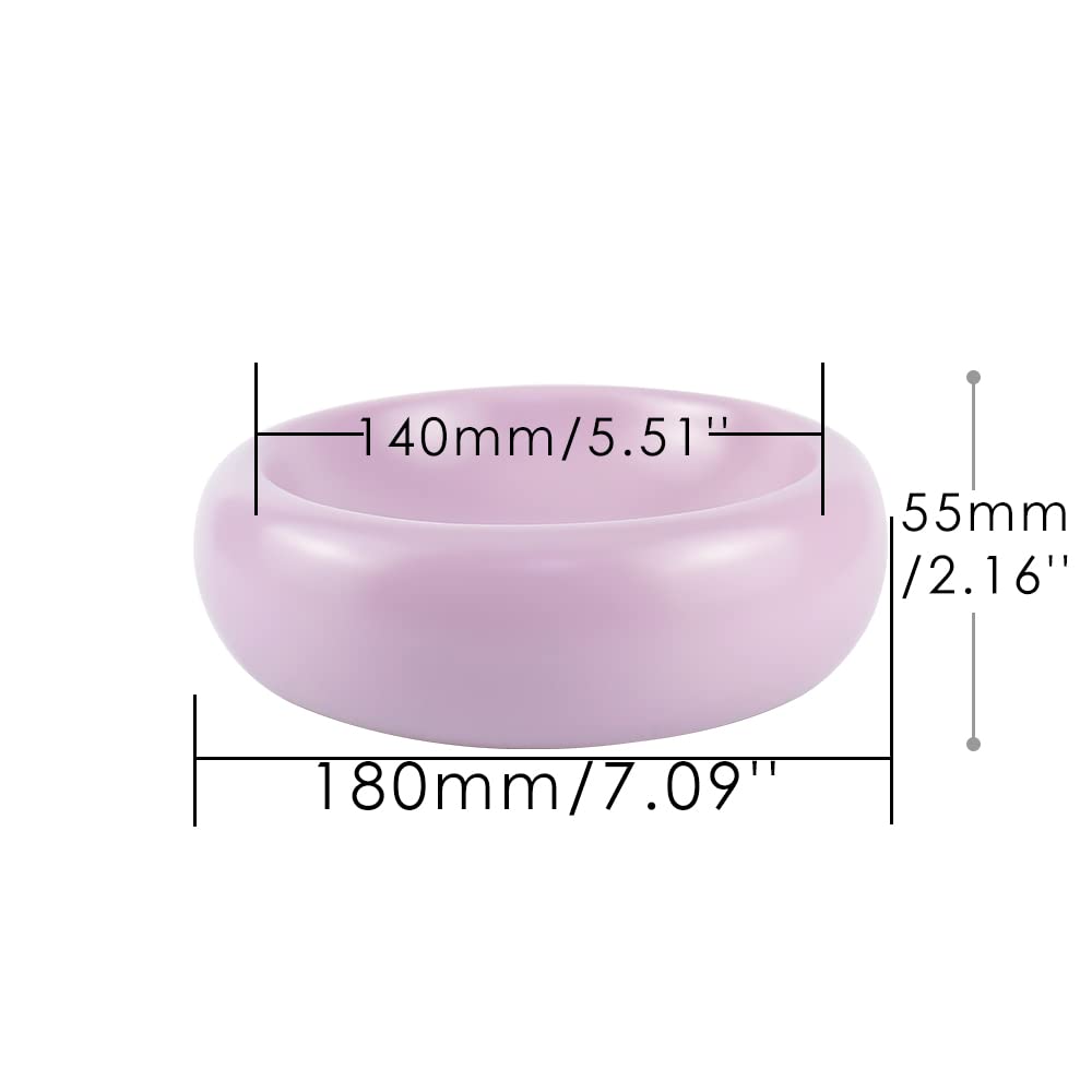 MEI YI TIAN Purple Ceramic Paper Clip Holder Creative Donut Paperclip Holders for Office Home Desk Organizer Dispensers Desktop Elegant Jewelry Binder Clips Storage Tray (Purple)