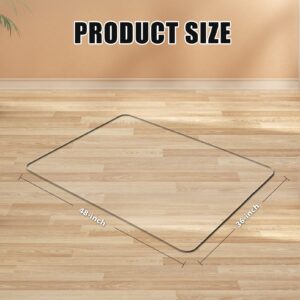 Nctoberows Clear Chair Mat for Hard Floor, 1/5" Thick 36" x 48" PVC Desk Chair Mat - Heavy Duty Floor Protector for Office & Home, Easy to Clean