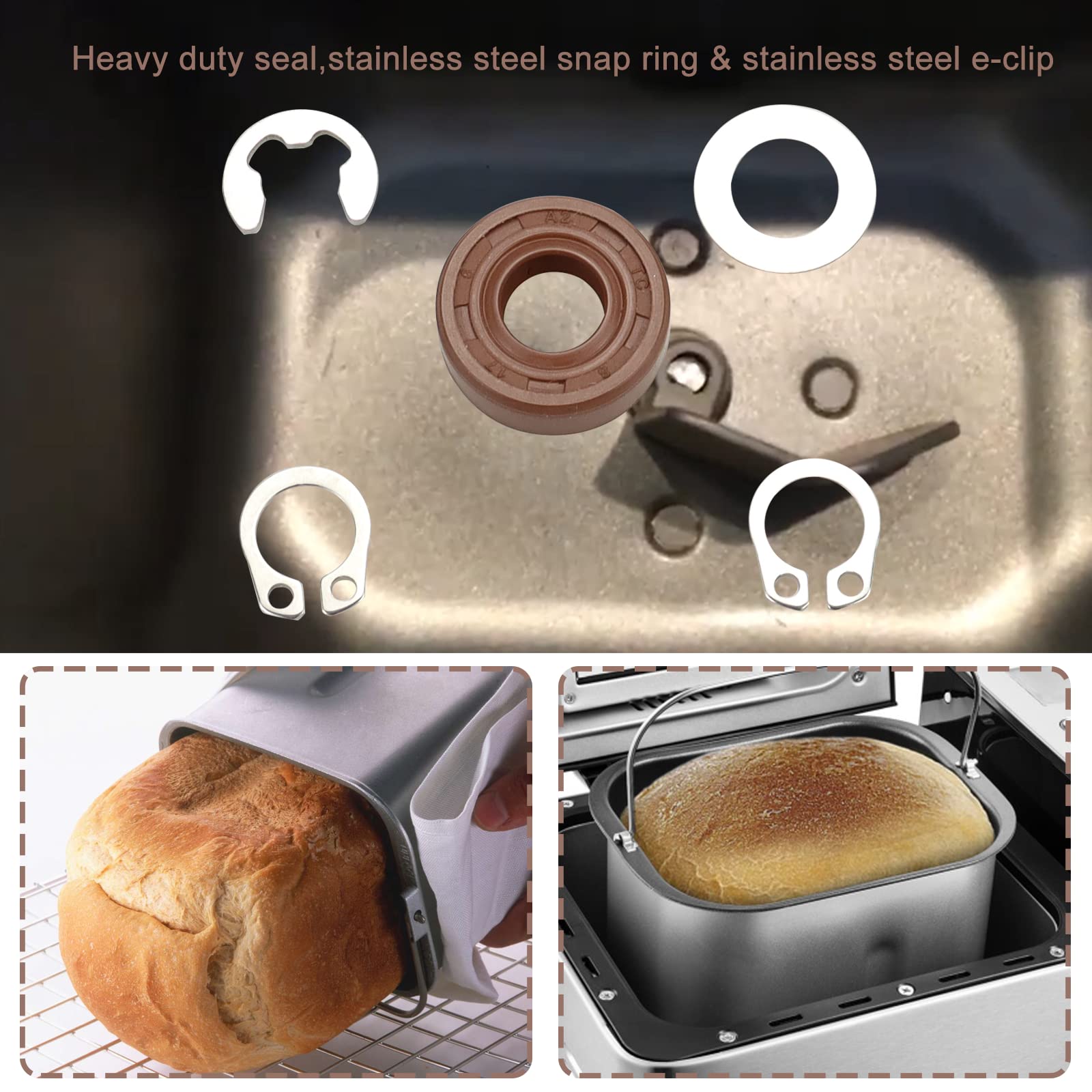 Heavy Duty Pan Seal Kit for Cuisinart Bread Maker Model CBK-100 (7MKIT-HD)