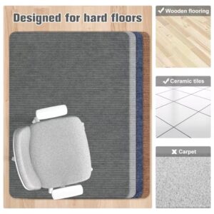 Placoot Desk Chair Mat for Hardwood Floor Corduroy Surface 1/6" Thick 55"x35" Office Chair Mat for Rolling Chairs-100% Large Anti-Slip Backing Under Desk Low-Pile Office Rug Floor Mat for Office/Home