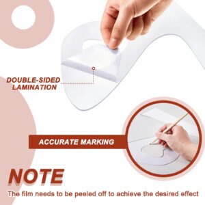 5 Pcs Acrylic Charcuterie Board Handle Template Clear Cutting Board Router Template Angled Curvy Triangle Woodworking Tracing Stencils Laser Cut Guide Tools (Lively Style)