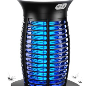 Zechuan Solar Bug Zapper Outdoor Waterproof, High Powered Pest Control Electric Mosquito Zapper Killer Indoor, Rechargeable Insect Trap Fly Zapper for Home, Patio, Backyard, Camping