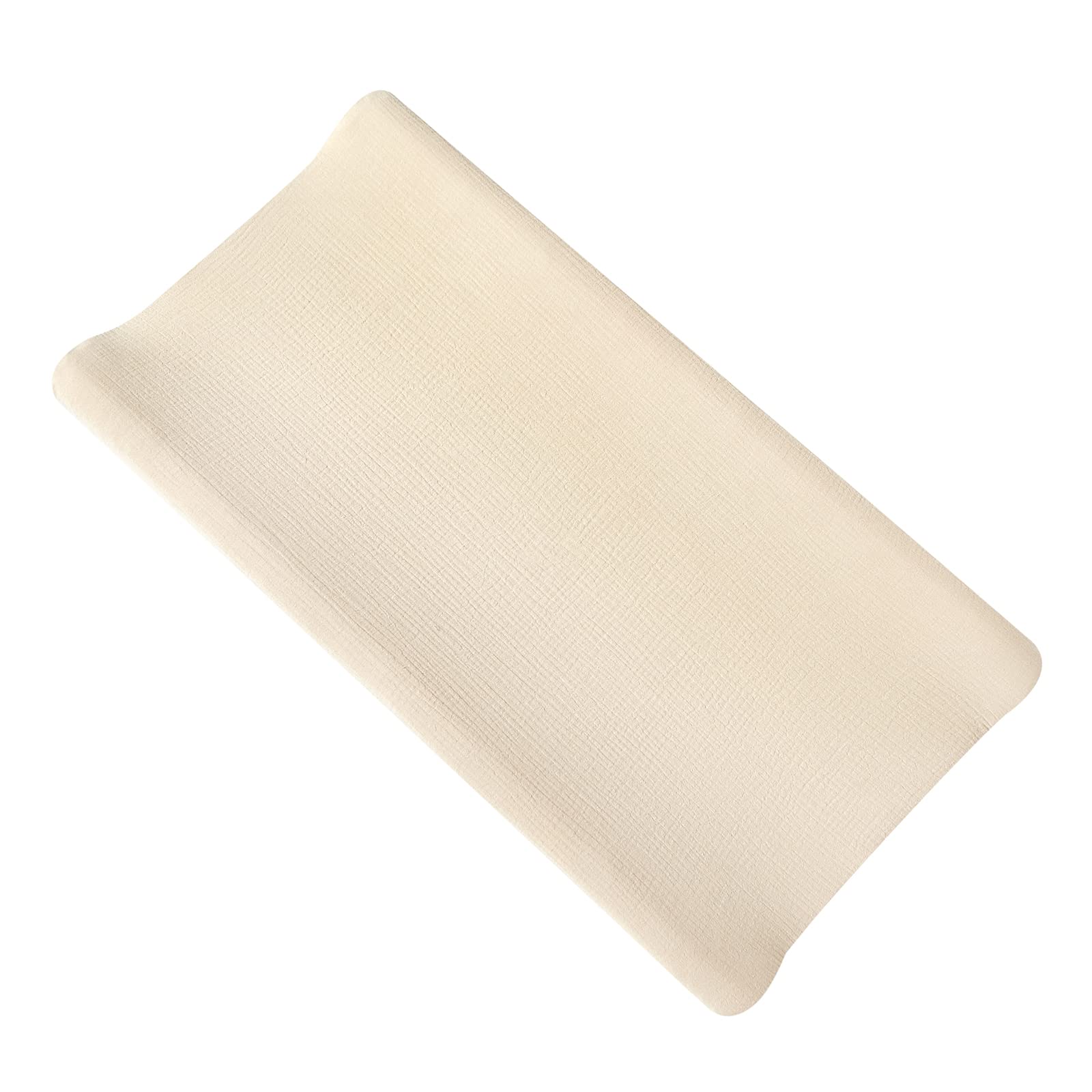 Solid Muslin Changing Table Pad Cover Cradle Sheet, Fits 32"/34''x16" Contoured Diaper Changing Pad, Ultra Soft Cozy Muslin Cotton Changing Table Covers, Breathable Wipeable Removable (Sand)