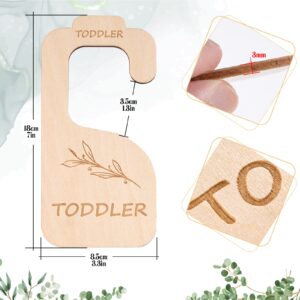 ABSOFINE Baby Closet Dividers, 8PCS Wooden Double Nursery Closet Size Dividers, Baby Closet Organizer Closet Dividers from Newborn to 24 Months for Baby Girls or Boys