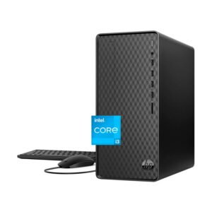 hp pavilion desktop computer, 12th gen intel core i3-12100 4-core processor, intel uhd graphics 730, 32gb ram, 1tb pcie ssd, 8 usb ports, hdmi, vga, wifi, ethernet rj45, windows 11 home