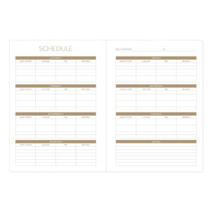 Legacy Vintage Floral Black 8 x 6 Paper 2023-2024 Seedlings Soft Cover On The Go Planner