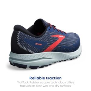 Brooks Women’s Divide 4 Trail Running Shoe - Navy/Bittersweet/Peacoat - 12 Medium