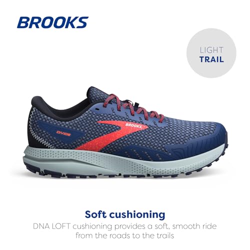 Brooks Women’s Divide 4 Trail Running Shoe - Navy/Bittersweet/Peacoat - 12 Medium