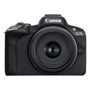 Canon EOS R50 Mirrorless Vlogging Camera (Black) w/RF-S18-45mm F4.5-6.3 is STM Lens (Renewed)