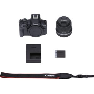 Canon EOS R50 Mirrorless Vlogging Camera (Black) w/RF-S18-45mm F4.5-6.3 is STM Lens (Renewed)