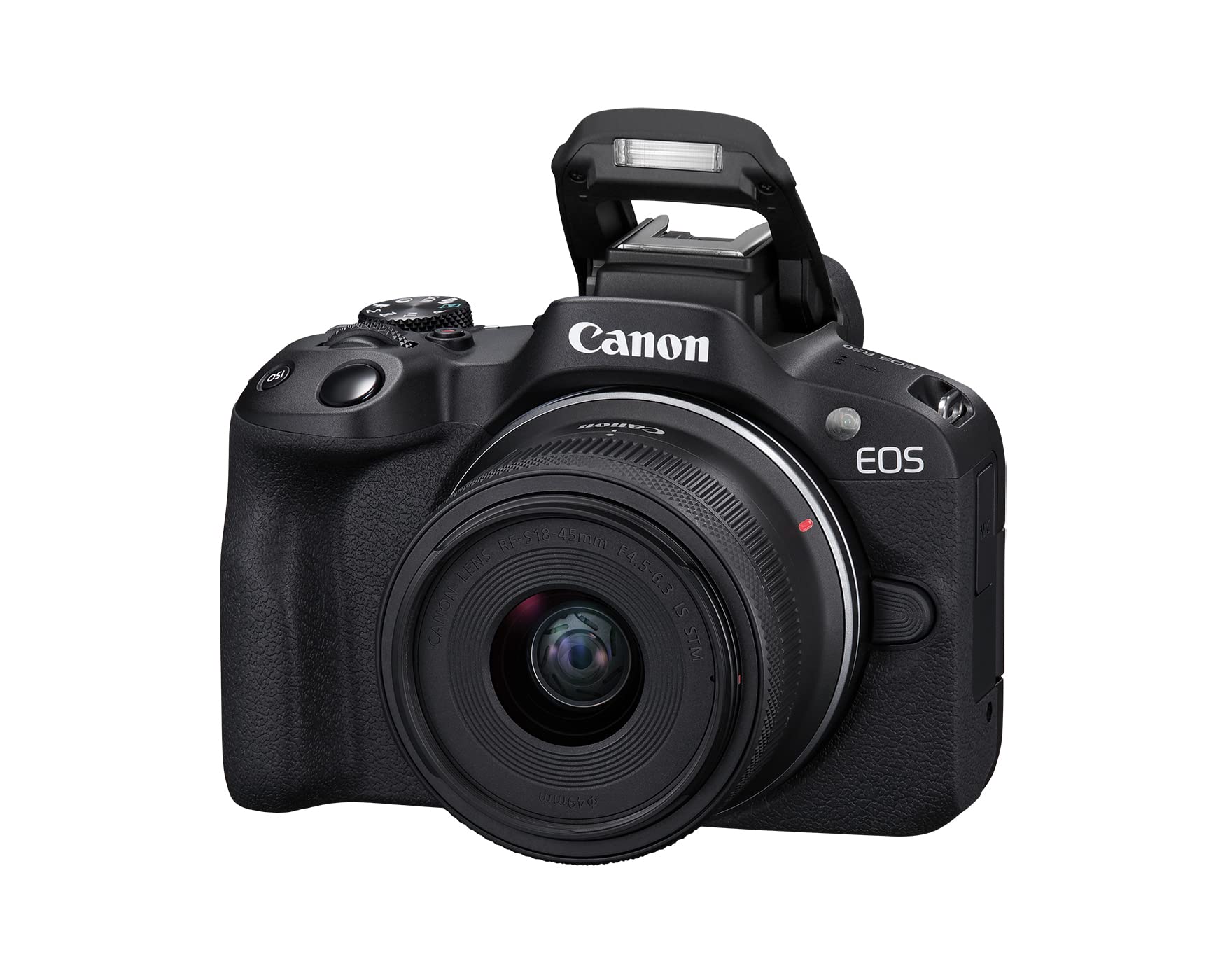 Canon EOS R50 Mirrorless Vlogging Camera (Black) w/RF-S18-45mm F4.5-6.3 is STM Lens (Renewed)