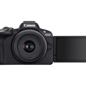 Canon EOS R50 Mirrorless Vlogging Camera (Black) w/RF-S18-45mm F4.5-6.3 is STM Lens (Renewed)