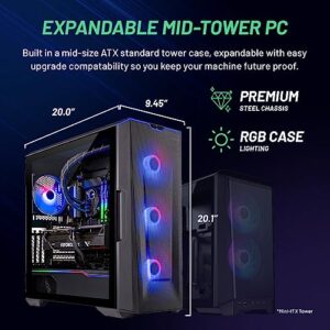 Skytech Gaming Skytech Eclipse Gaming PC Desktop – Intel Core i7 13700F 2.1 GHz, NVIDIA RTX 4090, 1TB NVME SSD, 32GB DDR5 RAM RGB, 1000W Gold PSU, 360mm AIO, 11AC Wi-Fi, Windows 11 Home 64-bit