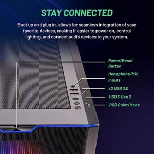 Skytech Gaming Skytech Eclipse Gaming PC Desktop – Intel Core i7 13700F 2.1 GHz, NVIDIA RTX 4090, 1TB NVME SSD, 32GB DDR5 RAM RGB, 1000W Gold PSU, 360mm AIO, 11AC Wi-Fi, Windows 11 Home 64-bit