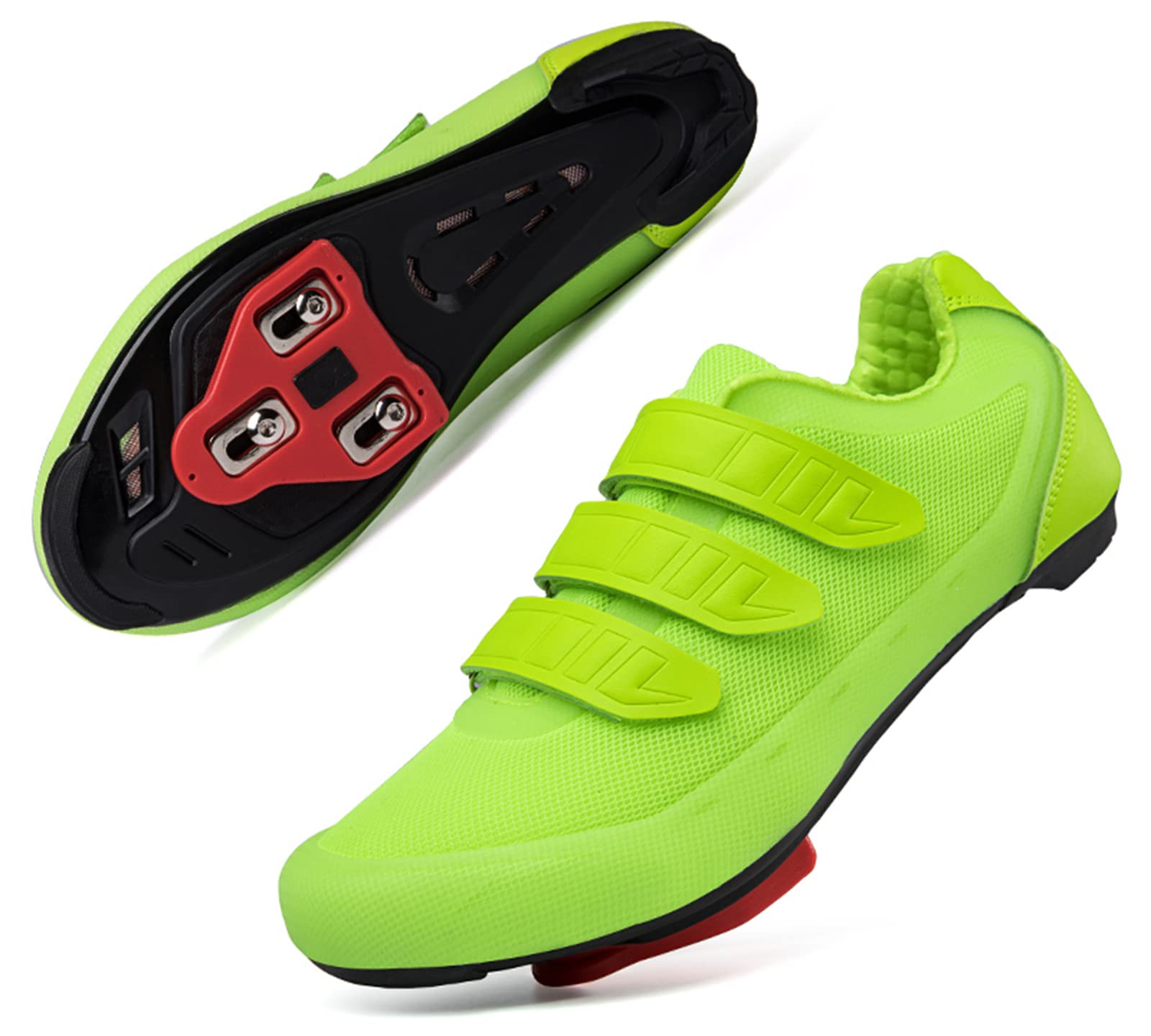 Men Women Indoor Cycling Shoes Compatible with Peloton Bike Shoes Cycling Shoes with Delta Cleats Clip Outdoor Pedal SPD Road Bike Shoes,Green