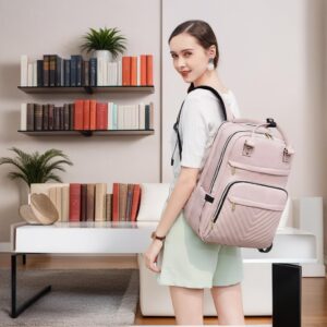 ZJIMLIN Laptop Backpack for Women 17 Inch Nurse Backpack Computer Backpack Waterproof Anti-theft Travel Backpack for Women