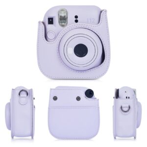 Leebotree Instant Mini 12 Camera Accessories Compatible with Fujifilm Instax Mini 12 Camera Include Case/Album/Wall Hang Frames/Film Frames/Border Stickers/Corner Stickers (Lilac Purple)