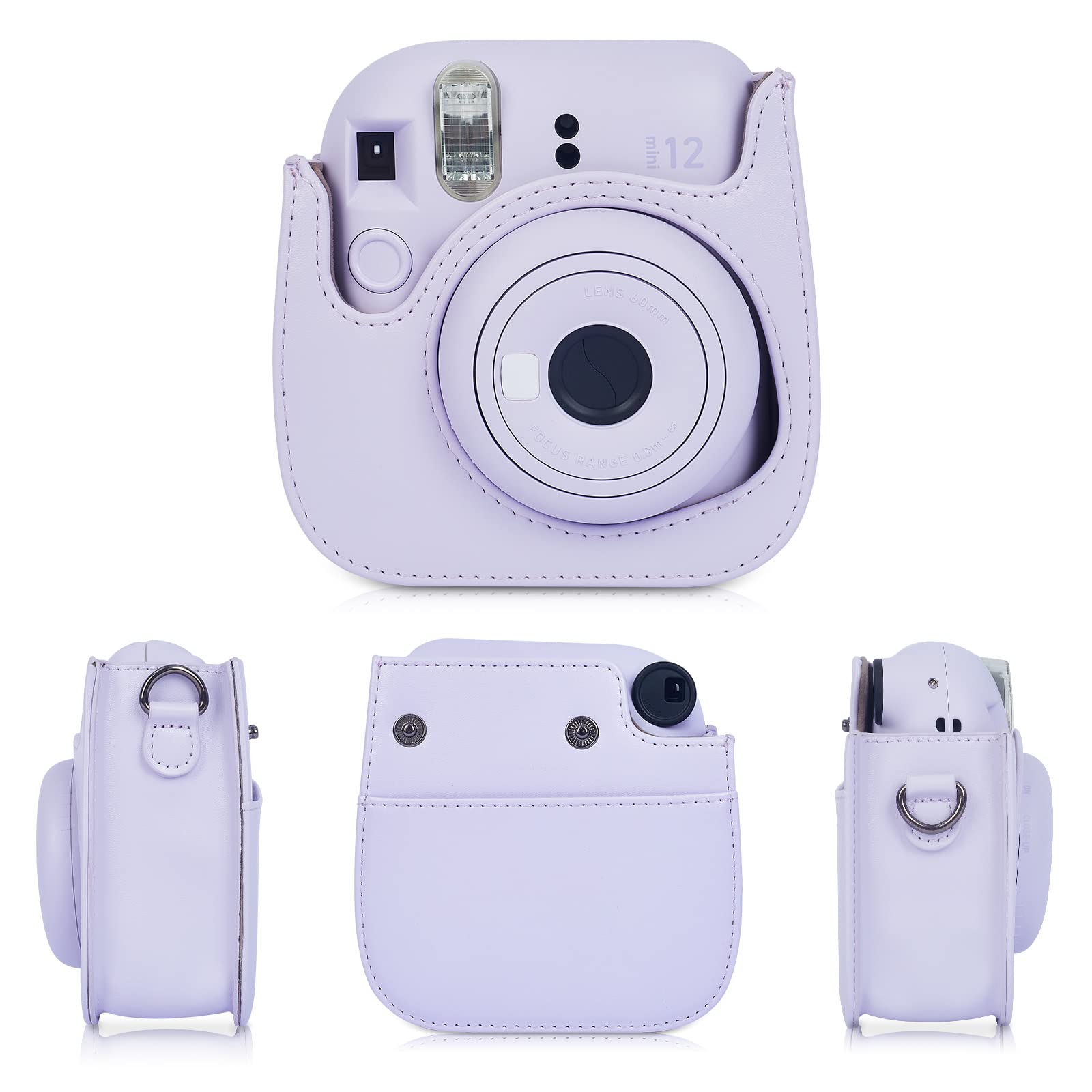 Leebotree Instant Mini 12 Camera Accessories Compatible with Fujifilm Instax Mini 12 Camera Include Case/Album/Wall Hang Frames/Film Frames/Border Stickers/Corner Stickers (Lilac Purple)