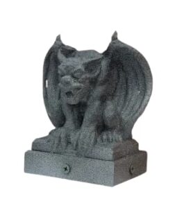 gargoyle fence post topper 4x4 pvc vinyl or wood - garden gargoyal statue (wood 4x4 (3.5"x3.5"))