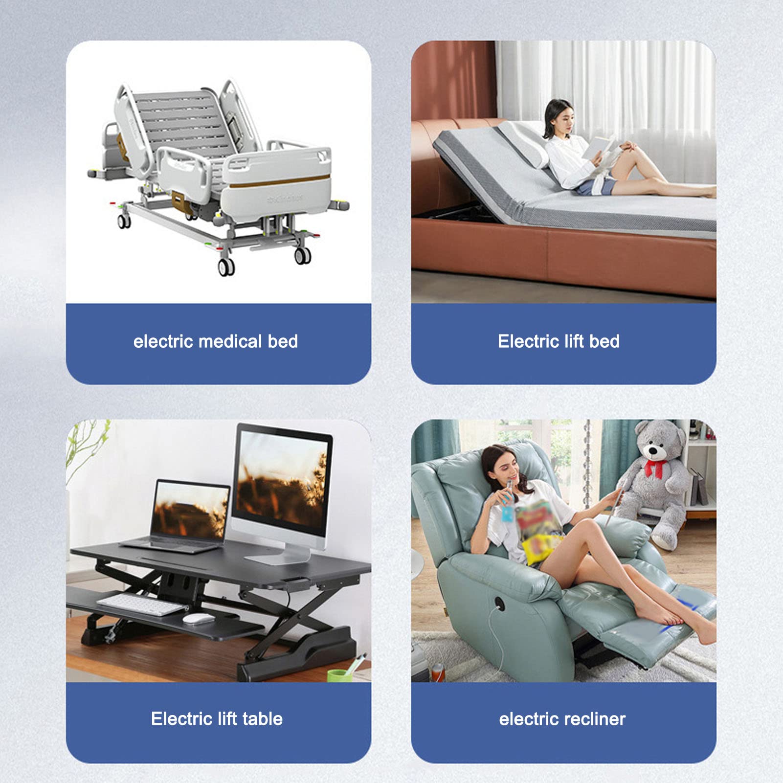 8 Pin Bed Controller 8 Pin Chair Remote PVC Lifting Bed Controller Electric PVC Ip66 Wear Resistant Lift Chair Hand Control for Hospital