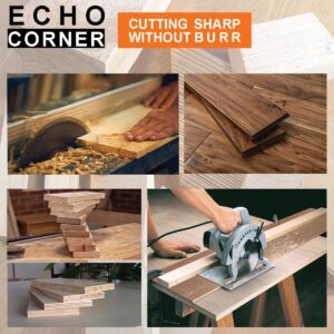 Echo Corner 6-1/2" Circular Saw Blade 60T 5/8" Arbor, Ultra Fine Cut Fine Finish Framing Trimming Crosscut Wood Plywood MDF Plastic Veneer Lumber Laminate