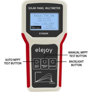 ELEJOY Solar Panel Multimeter Digital- Measure MPPT Power Output Rating, Open Circuit Voltage Smart Tester