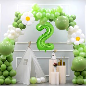 Vonokee 40 Inch Light Green Giant Number Balloons 2, Jumbo Digital Foil Mylar Balloon for Birthday Party Wedding Anniversary Celebration Decoration