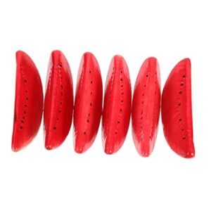 hoement 6pcs simulated watermelon fake watermelon slices faux watermelon display school decoration simulation watermelon slices photography props plant decorate fruit slices model foam