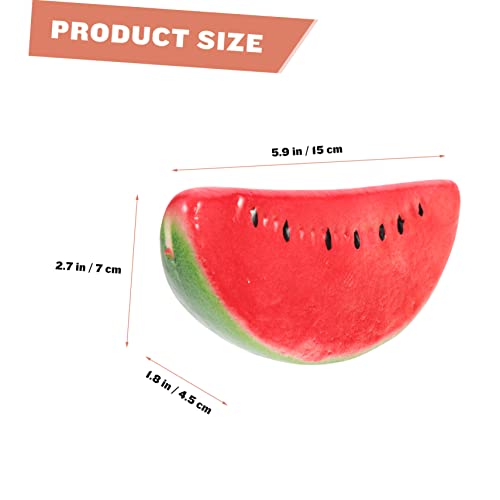 Hoement 6pcs Simulated Watermelon Fake Watermelon Slices Faux Watermelon Display School Decoration Simulation Watermelon Slices Photography Props Plant Decorate Fruit Slices Model Foam