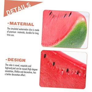 Hoement 6pcs Simulated Watermelon Fake Watermelon Slices Faux Watermelon Display School Decoration Simulation Watermelon Slices Photography Props Plant Decorate Fruit Slices Model Foam