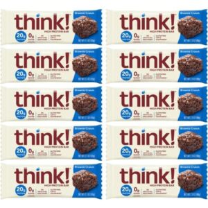 think products thinkthin bar brownie crunch - 2.1 ounce bars (10 pack)