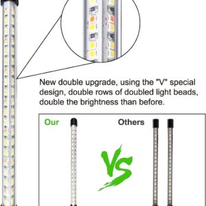 LPMZMBL 2 Heads Full Spectrum Plant Grow Lights for Indoor Plants with 10 Feet Cables,10 Dimmable Levels and 3/9/12H Timer(Pack of 2)