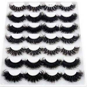 amsdcn 14/16 pairs fluffy mix lashes 10-25mm 3d mink lashes long thick natural false eyelashes wholesale lashes (sd12)