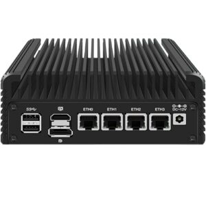 kingnovypc upgrade firewall micro appliance, 4 port i226 2.5gbe lan fanless mini pc celeron n100,no ddr5 no nvme ssd gigabit ethernet aes-ni vpn router openwrt barebone